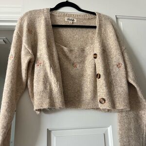 Listicle | Tops | Nwot Listicle Matching Cardigan And Tank Set | Poshmark